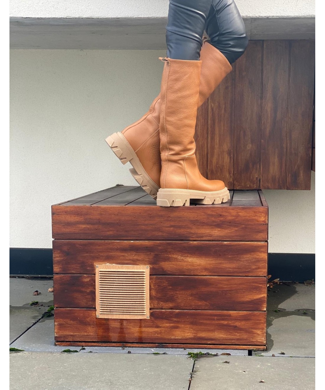 Craquez sur la nouvelle botte rangers cuir grainé camel OSMOSE Shoes