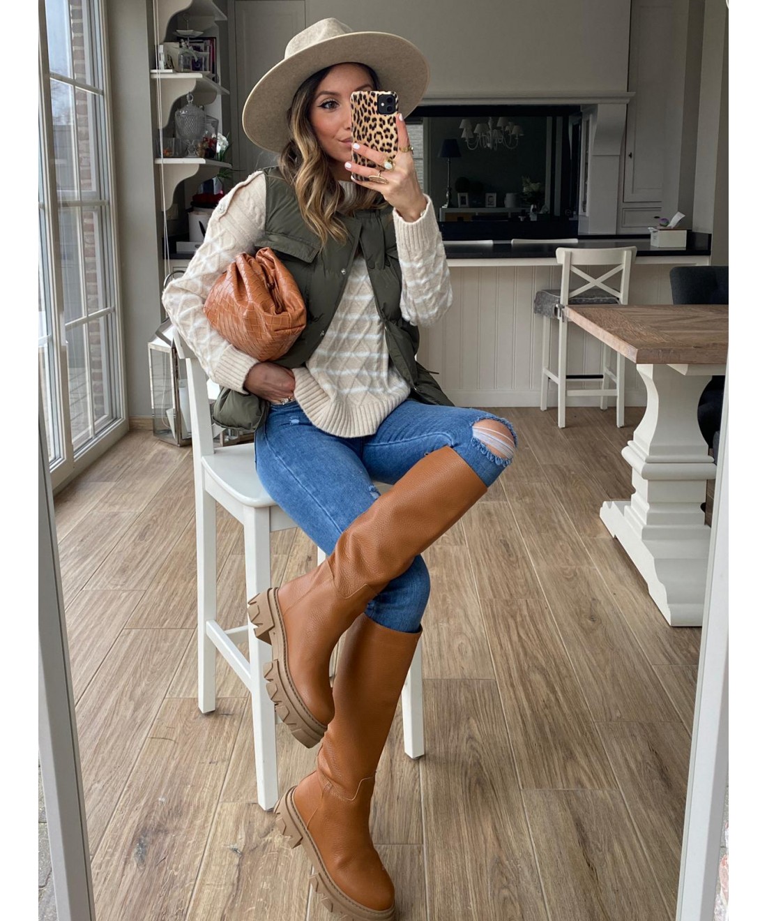 Craquez sur la nouvelle botte rangers cuir grainé camel OSMOSE Shoes