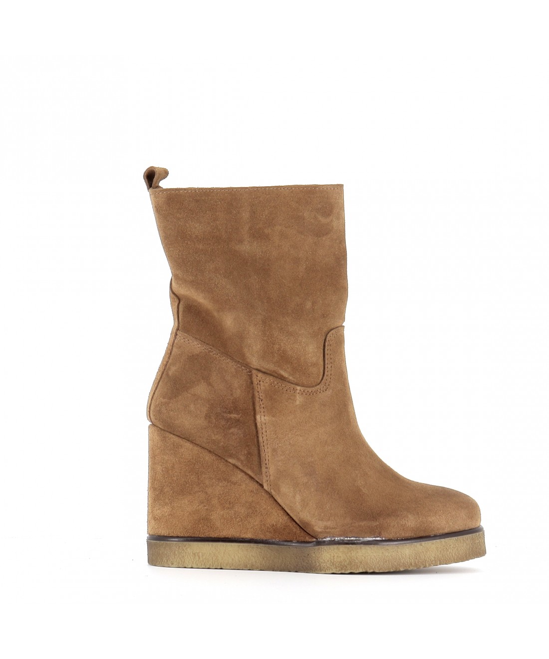 BOOTS FELLA DAIM TAUPE TALON COMPENSE