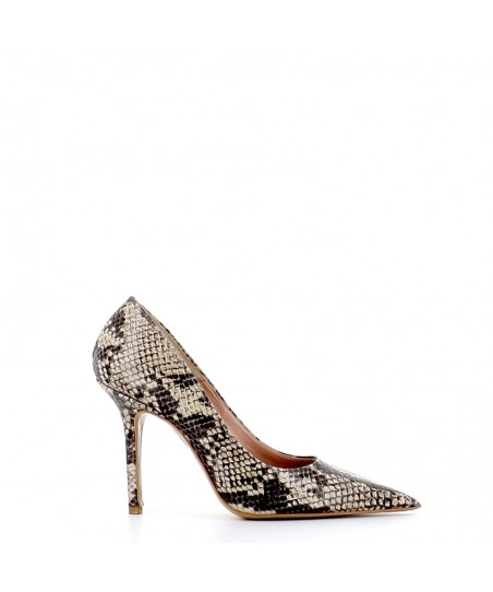 ESCARPIN TINA EFFET CUIR PYTHON BEIGE