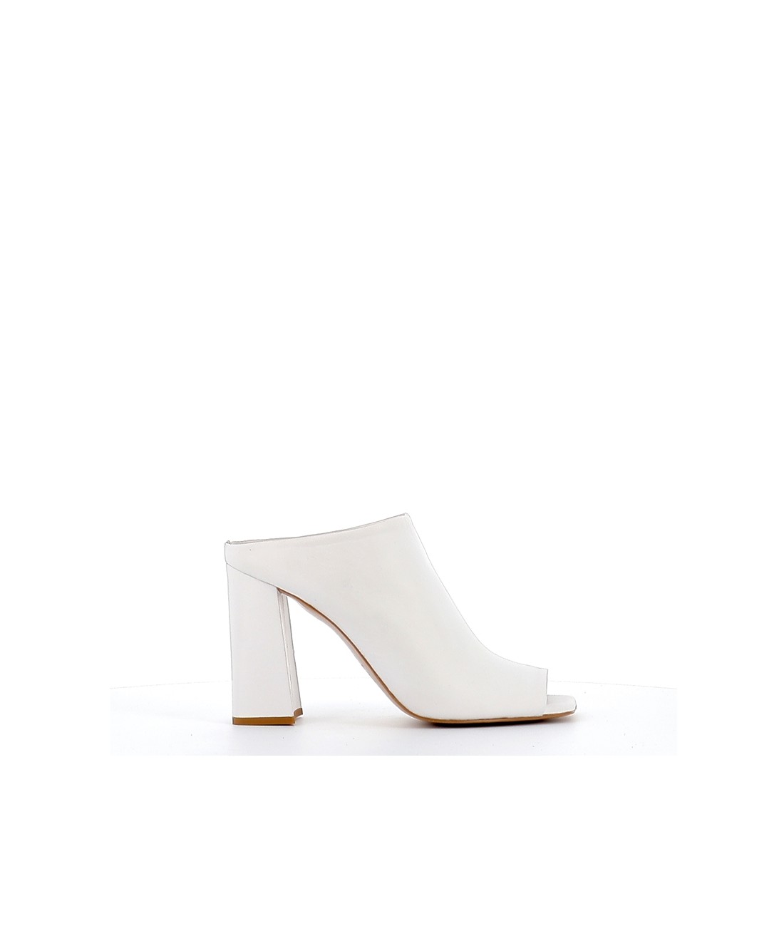 MULE LINDA CUIR BLANC