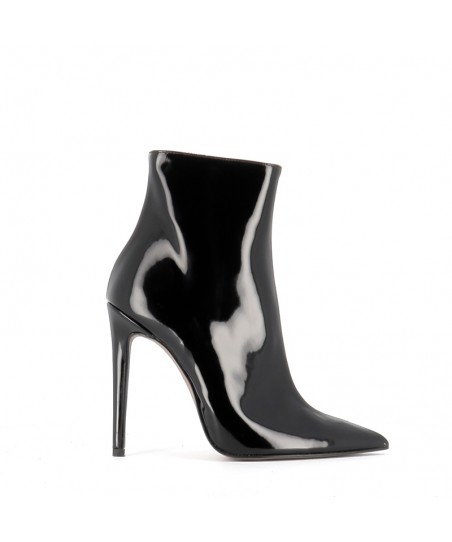 BOTTINE FRED VERNIS NOIR À TALON AIGUILLE