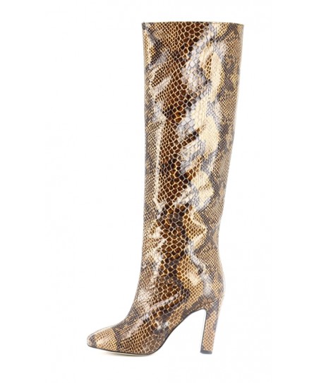 BOTTE NADIA EMBOSSE PYTHON MARRON